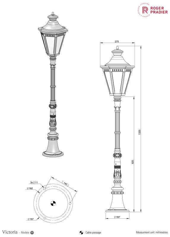 Designer Aussenleuchte 133cm | Klassische Aussenleuchten Shop